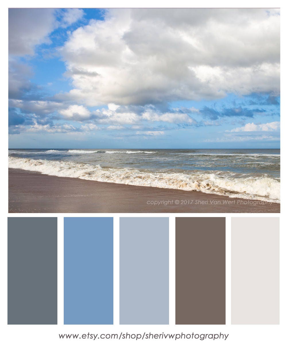 Blue Wall Art Coastal Decor Outer Banks Seashore North - Etsy