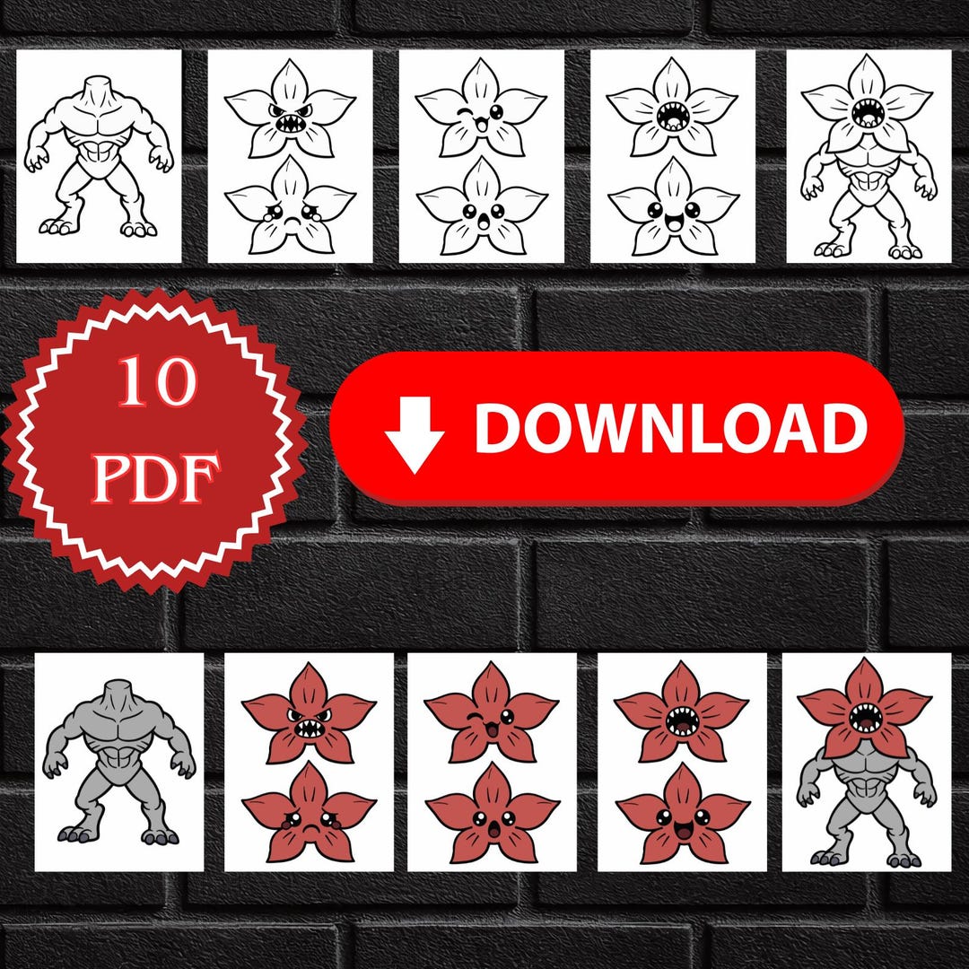 Make Your Demogorgon Kids Activity PNG, Monster Craft Printable, Fun ...