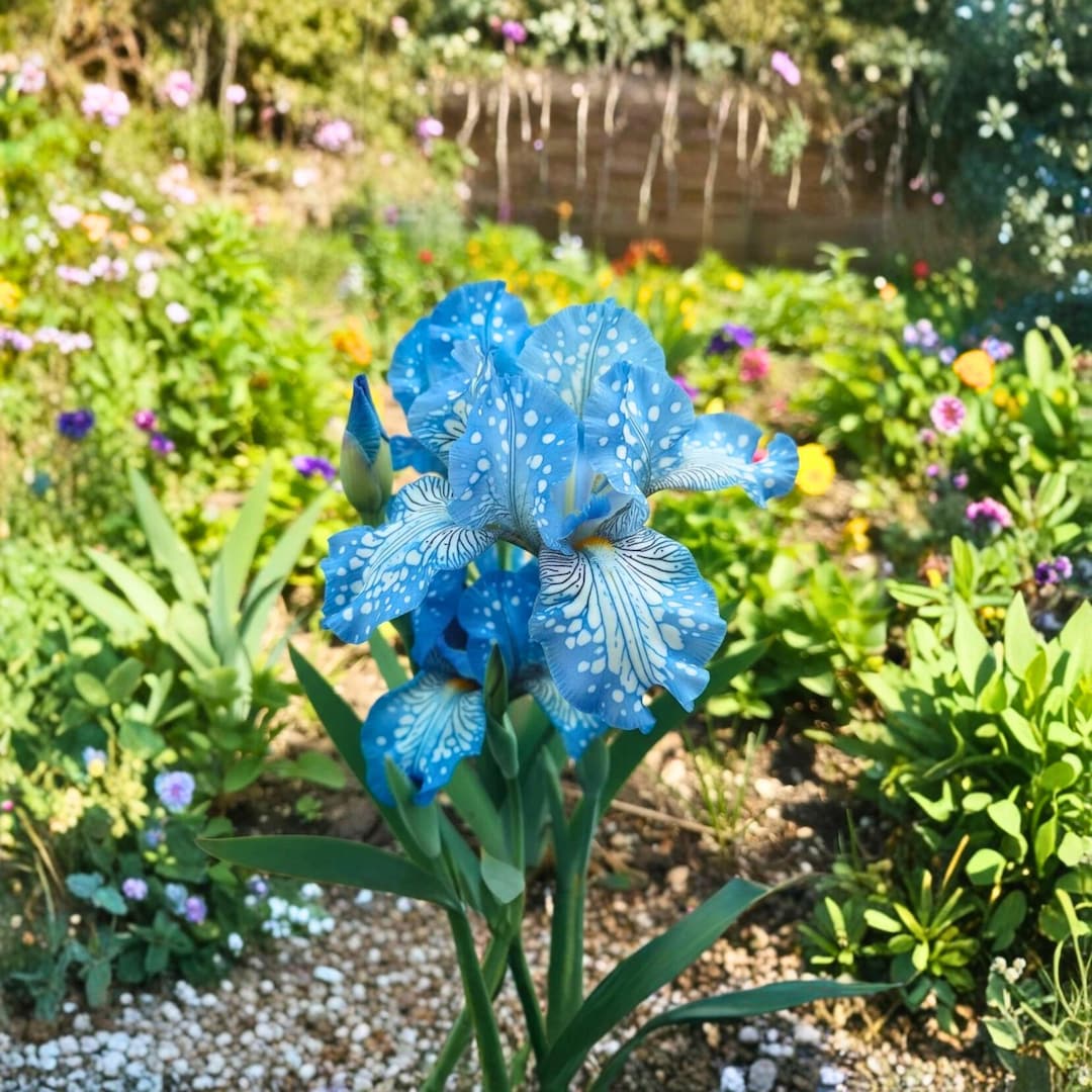 25 Blue Bearded Iris Seeds | Speckled Perennial Garden Flower - Etsy