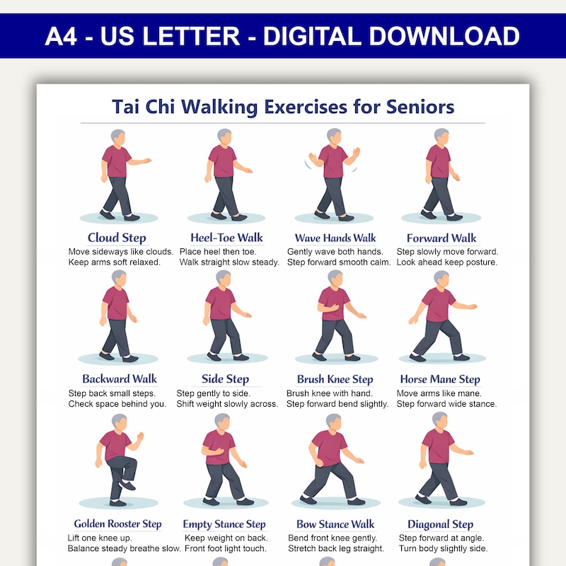 Tai Chi Walking Printable - Etsy