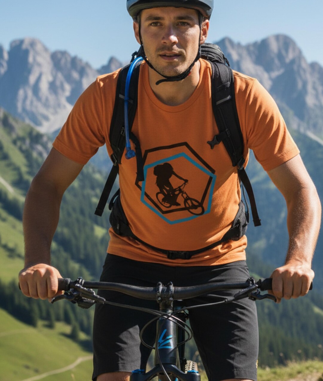 Hex Flow Mountain Bike T-shirt: Downhill Rider Graphic Tee - Etsy