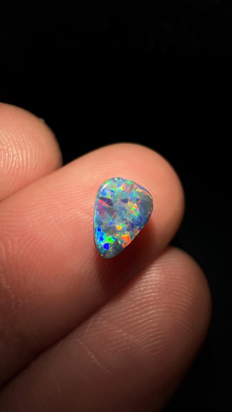 Australian Opal Doublet Multi Fire Good Quality Loose Gemstone - Etsy