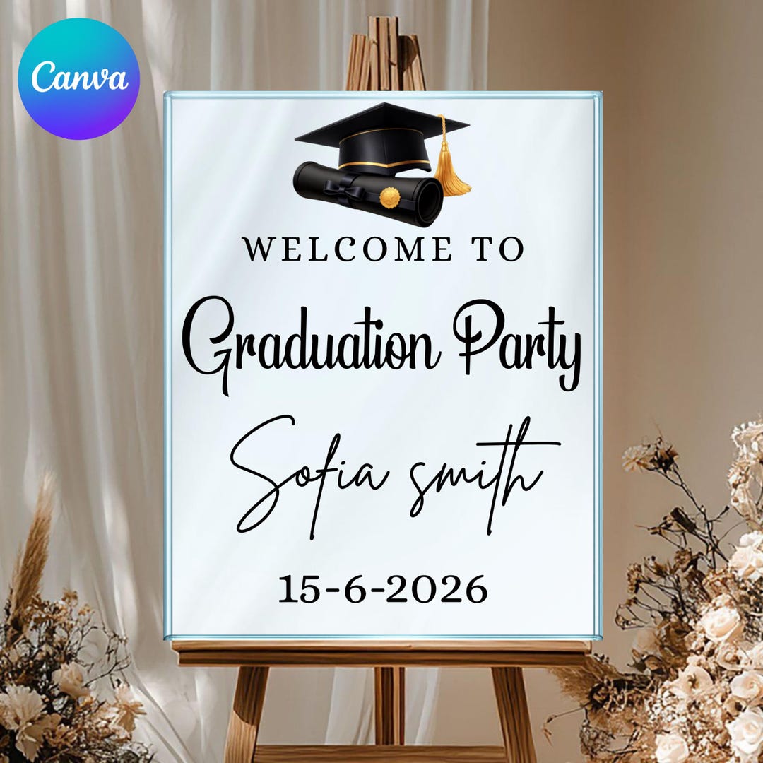 Graduation Welcome Sign 2026, Class of 2026 Welcome Poster, Graduation ...