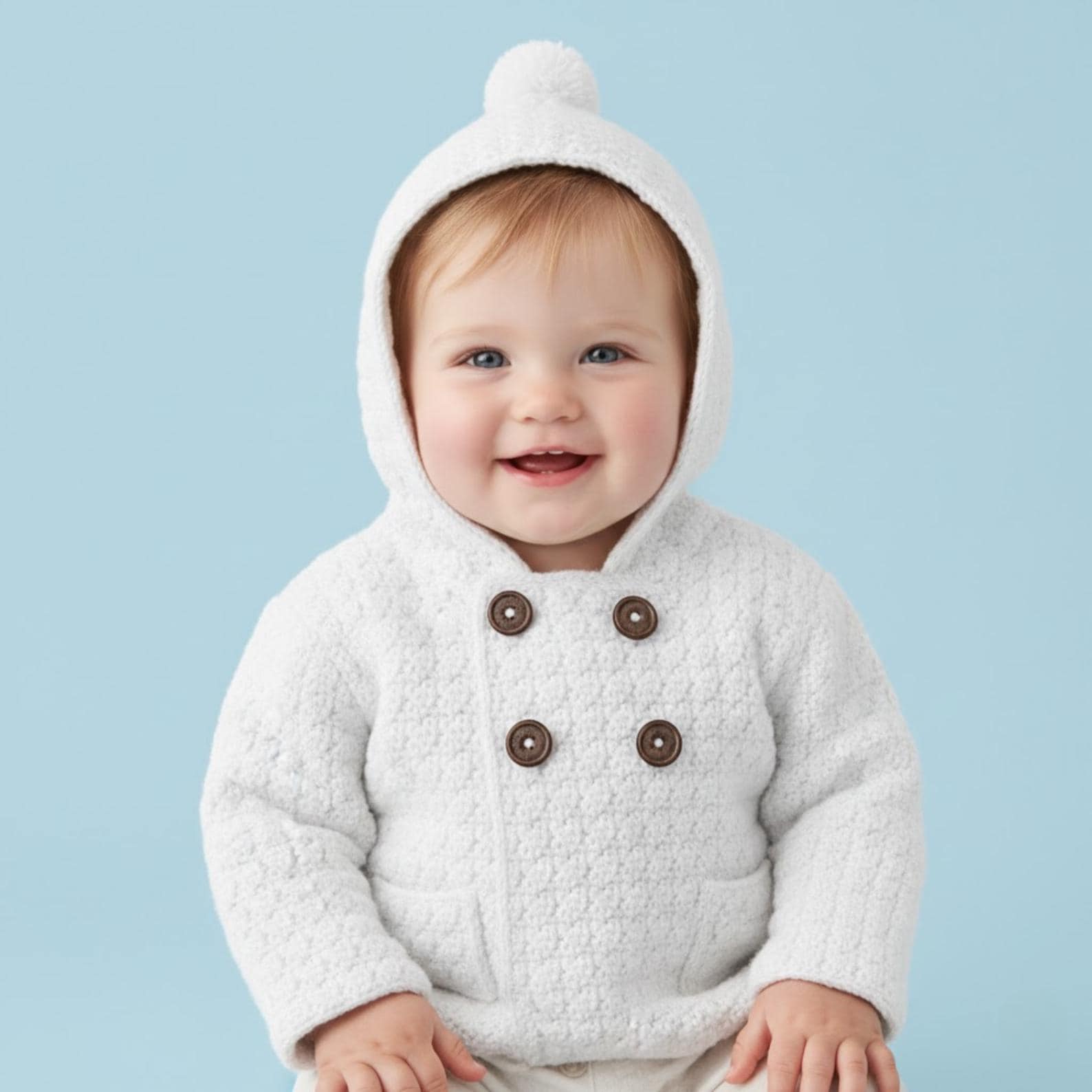 Hooded Baby Jacket Crochet Pattern Easy DIY PDF Sizes 6 to 24 Months ...
