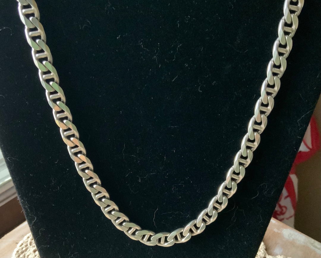 Heavy Sterling Silver Figure Eight Necklace - Etsy