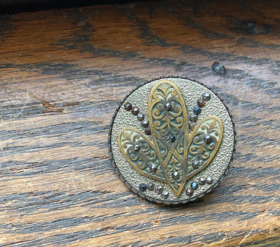 Victorian Cut Steel Metal Button - Etsy