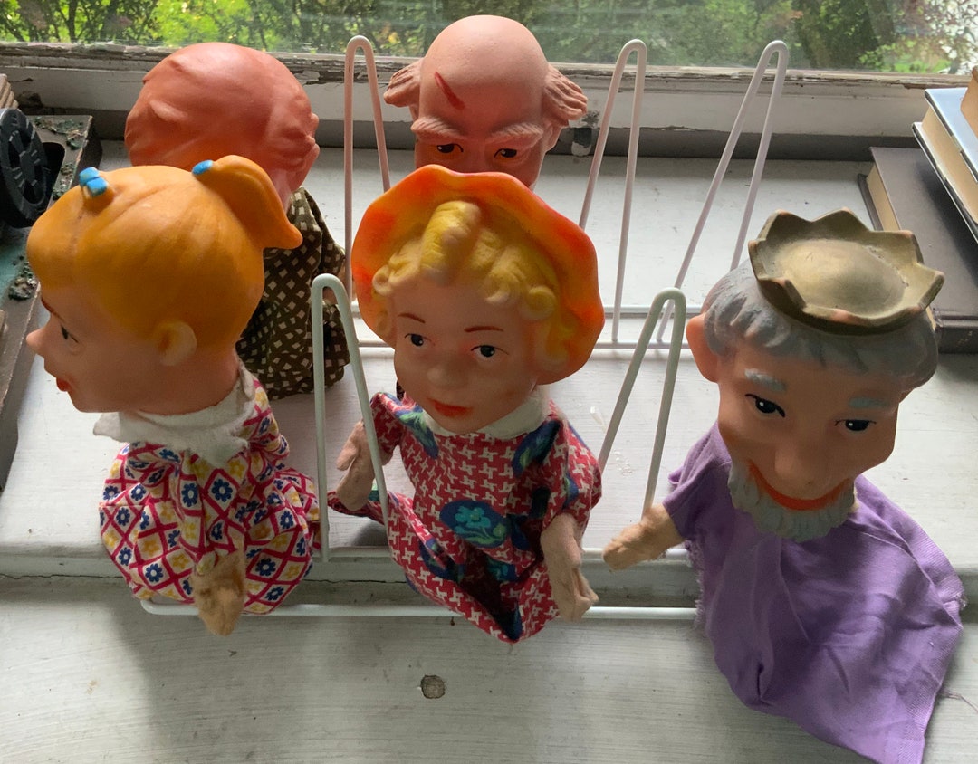 1960s Lot of 5 Hand Puppets Stamped Western Germany Modeled After Mr ...