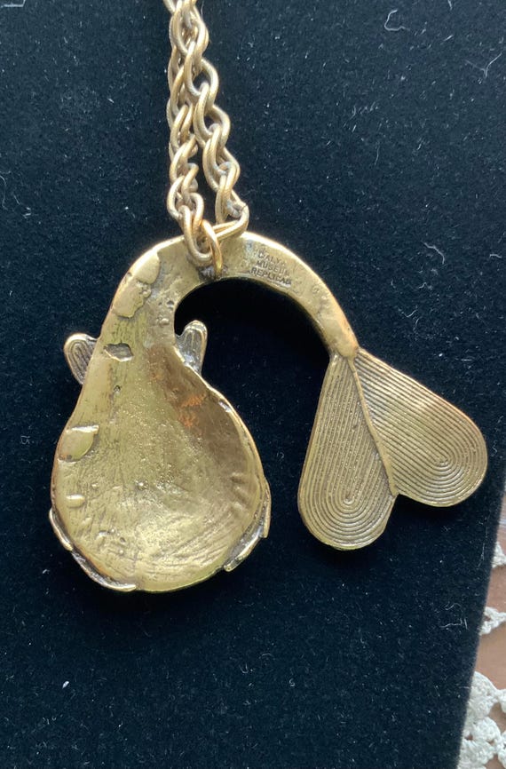 Alva Museum replica Ashanti Catfish Heart Necklace - Gem