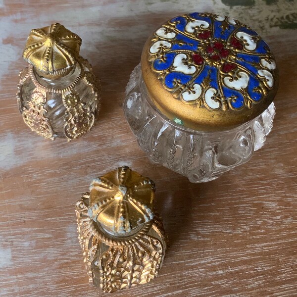 Vintage Powder Jar - Etsy