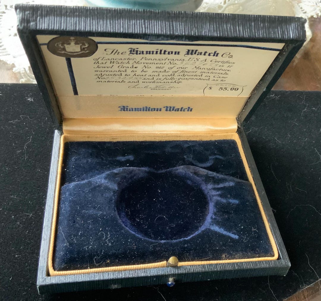 Vintage Velvet Hamilton Watch Gift Box - Etsy