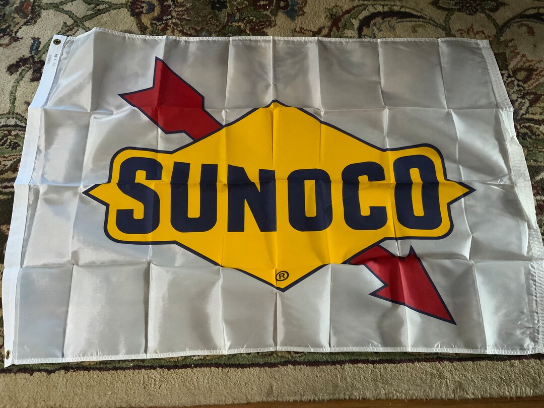 Vintage TM Sunoco Service Station Original Banner Flag Unused - Etsy