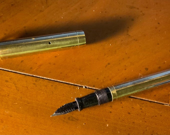 VINTAGE! Edward 18K Gold Plated Ink Dip Pen, 1920's Ink Dip Pen Compact ...