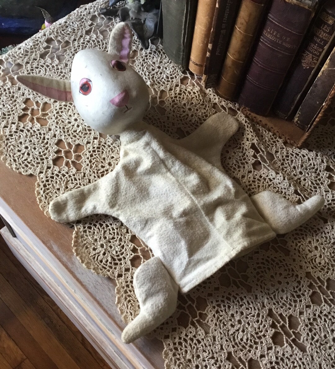 Paper Mache Rabbit Hand Puppet - Etsy