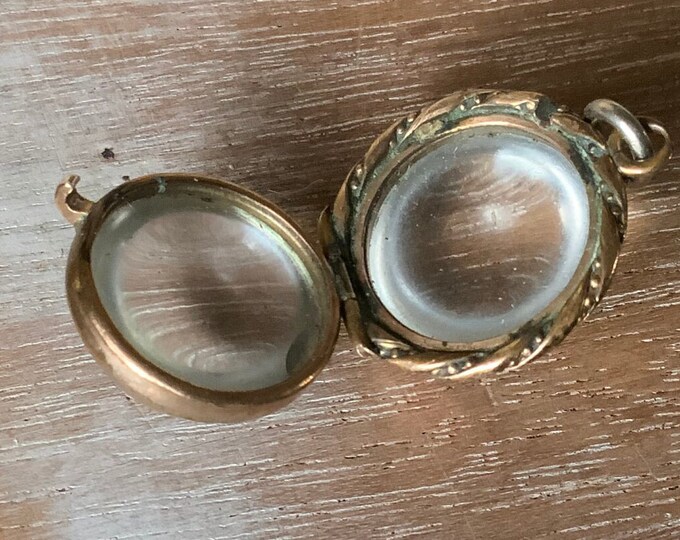 Antique Pool of Light Rock Crystal Orb Ball Egg Locket - Etsy