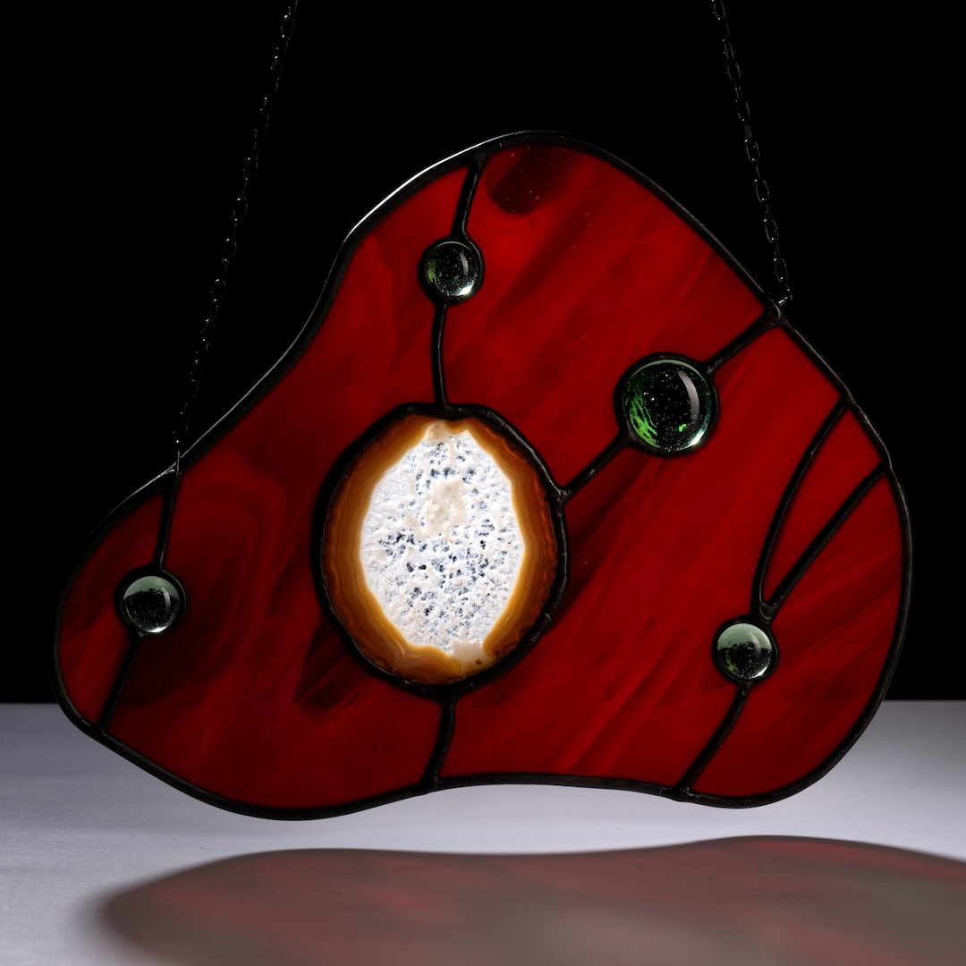 Handmade Stained Glass Blob Suncatcher, Tension - Etsy