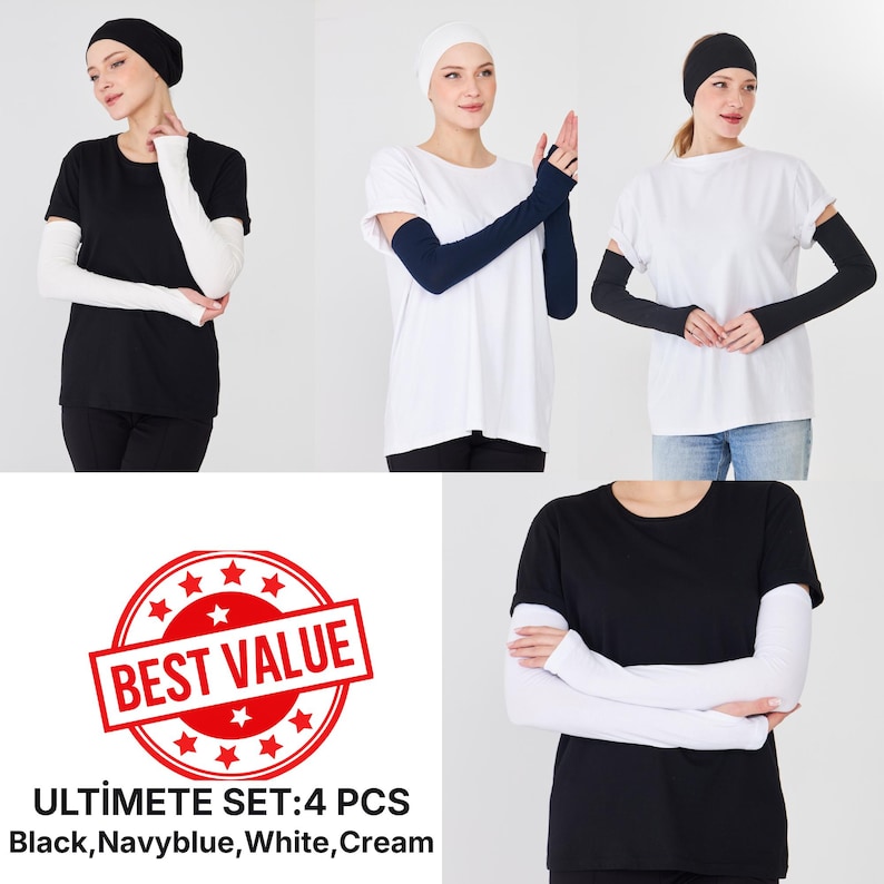 Set of 3 or 4 Fingerhole Arms Covers Bundle, Multi-pack Thumbhole ...