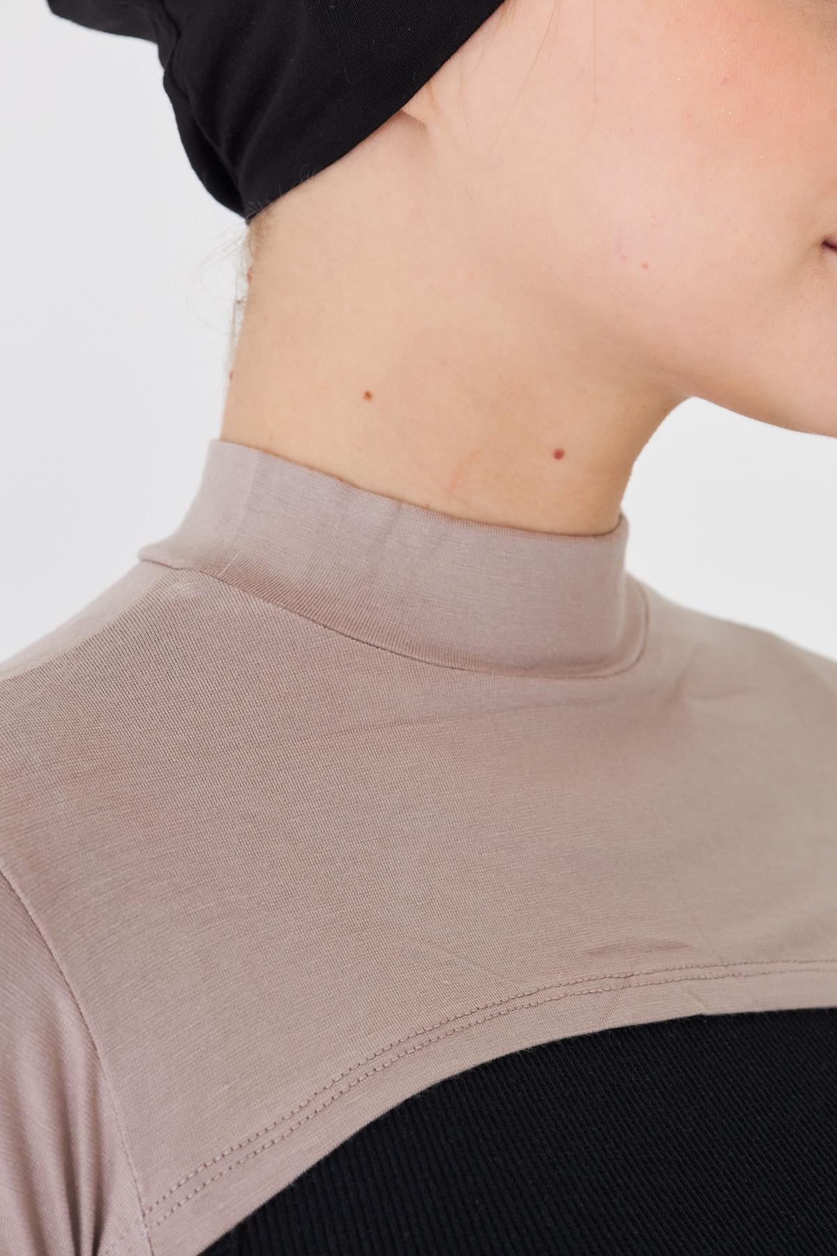 Premium Jersey Arms Cover With Mock Neck - Long Sleeves Hijab Extension ...