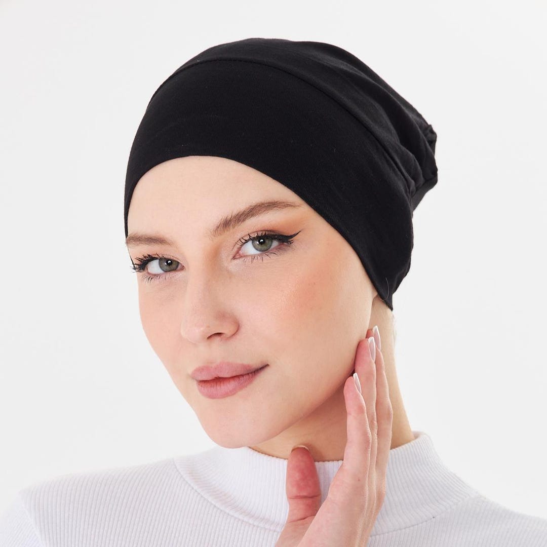 Criss Cross Instant Hijab Bonnet, Premium Lycra Underscarf Cap, Soft ...