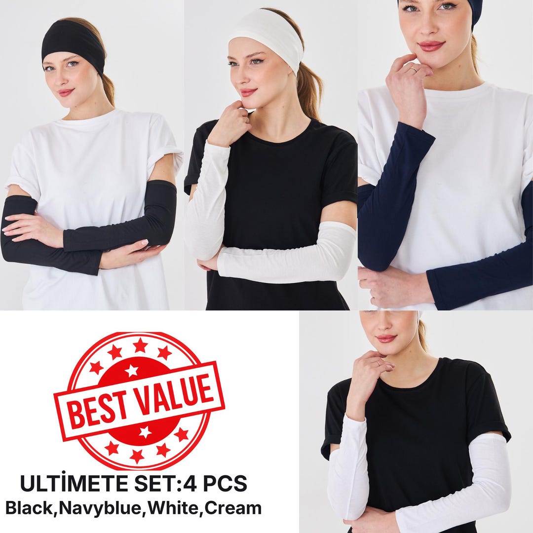 Set of 3 or 4 Jersey Arms Covers Bundle, Multi-color Sleeves Extension ...
