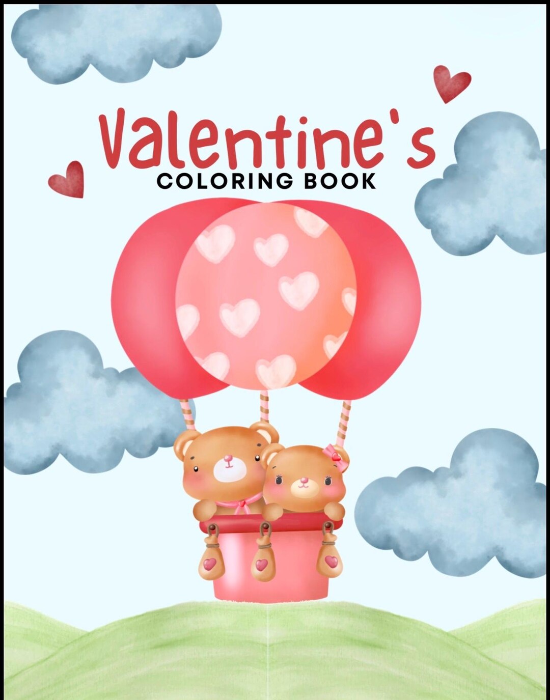 Valentine Coloring Page | Love Coloring Sheet, Kids & Adults (instant ...