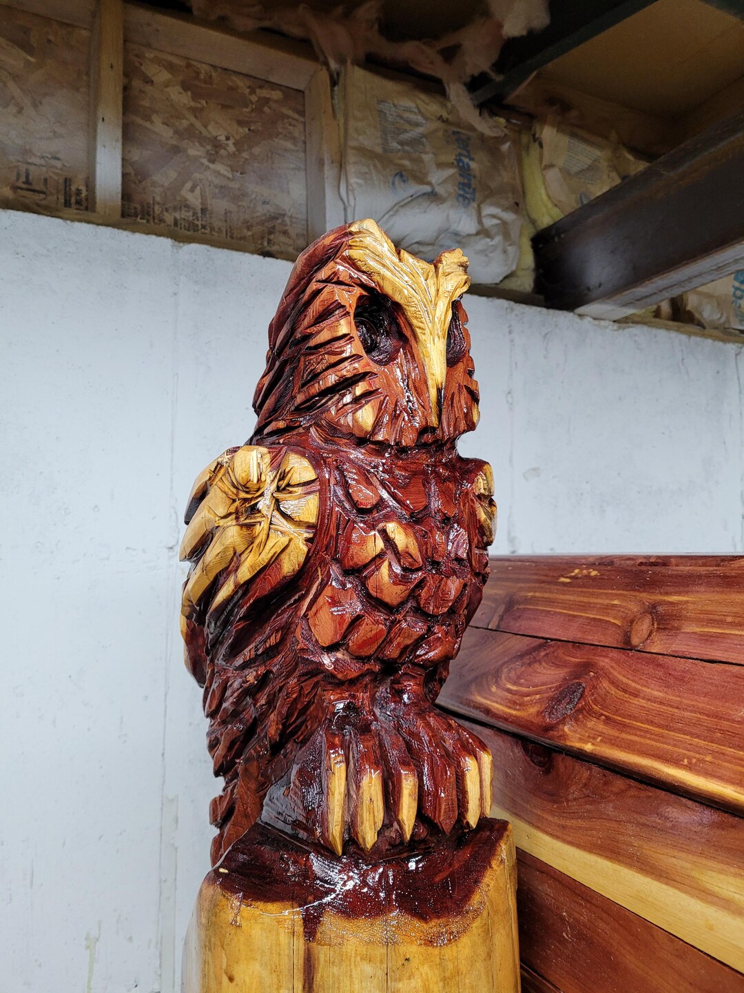 Chainsaw Carving Owl, Hand Carved and Coated 2ft. Tall Owl - Etsy