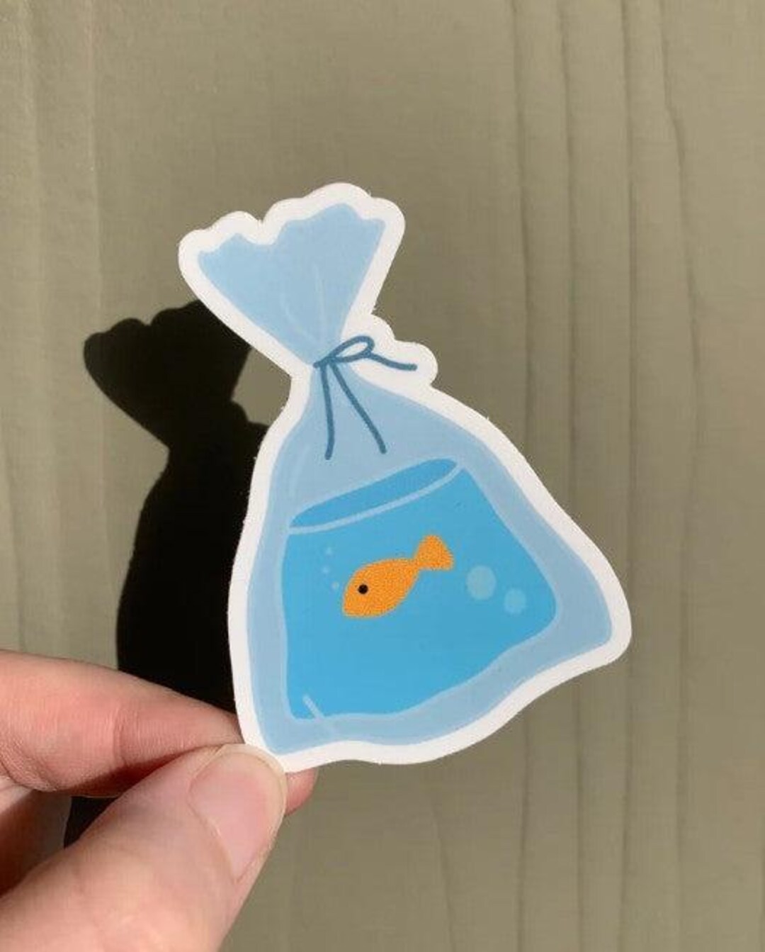 Goldfish in a Bag Sticker | Aquarium Vinyl Decal - Etsy