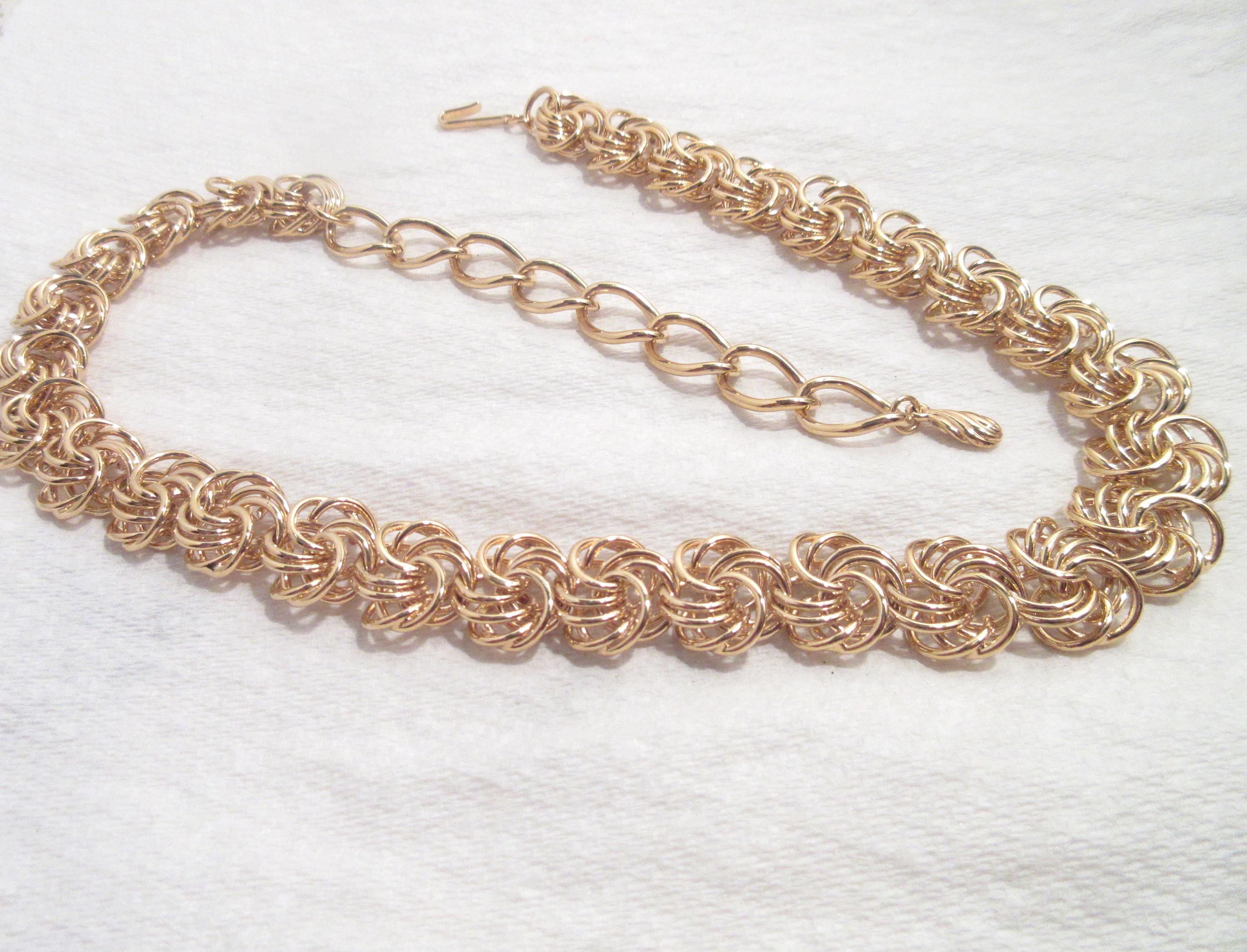 Vintage Byzantine Style Chain Necklace Lovely Weight Designer Quality ...