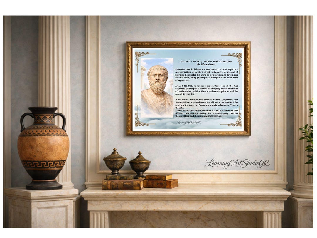 Plato Wall Art Printable, Ancient Greek Philosopher Poster,educational ...