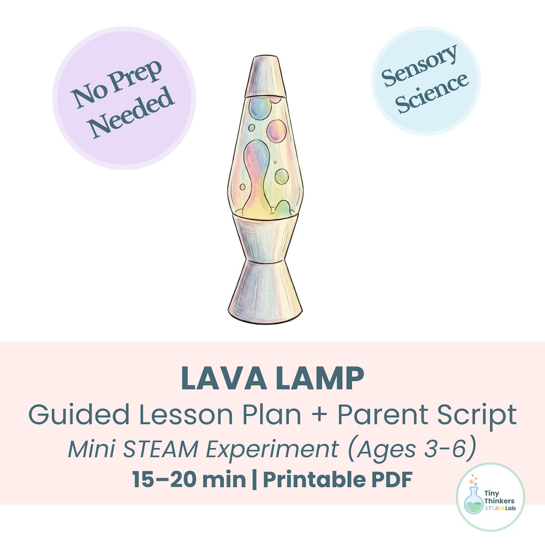 Lava Lamp STEAM Experiment | Density Science, Ages 3-6 (printable PDF ...
