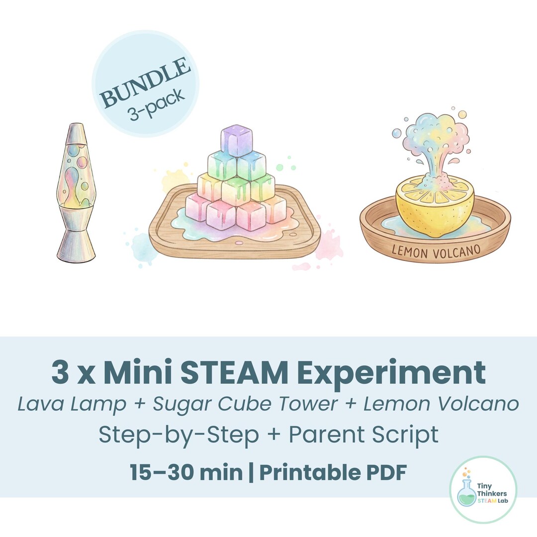 Mini STEAM Experiments Bundle (3-pack) – Preschool Science ...