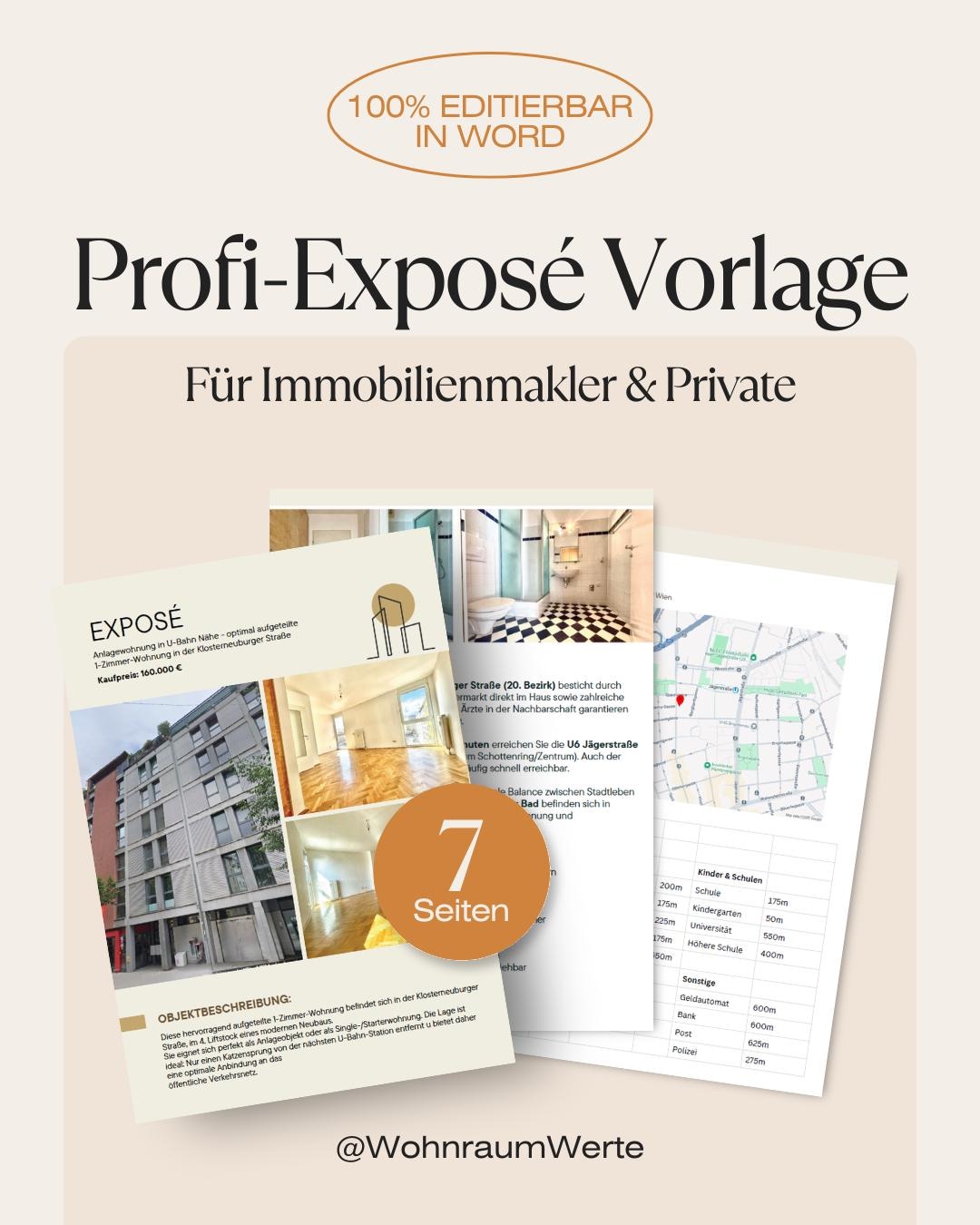 Real Estate Exposé Template for MS Word – Professional Sales Exposé for ...