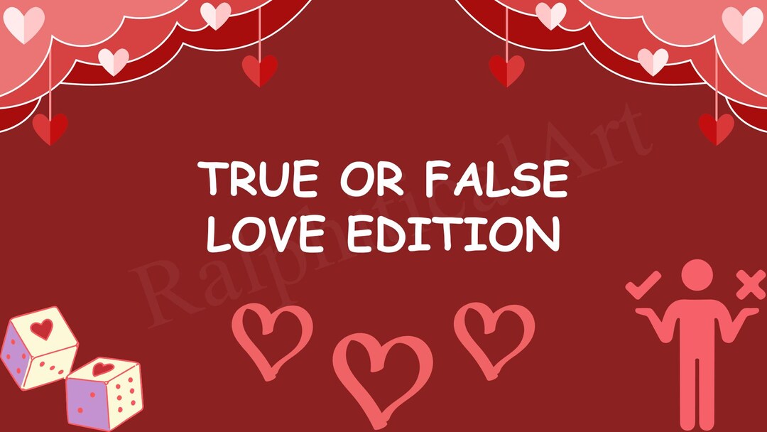 Love True or False Game | Printable Romantic Couple Quiz | Digital ...