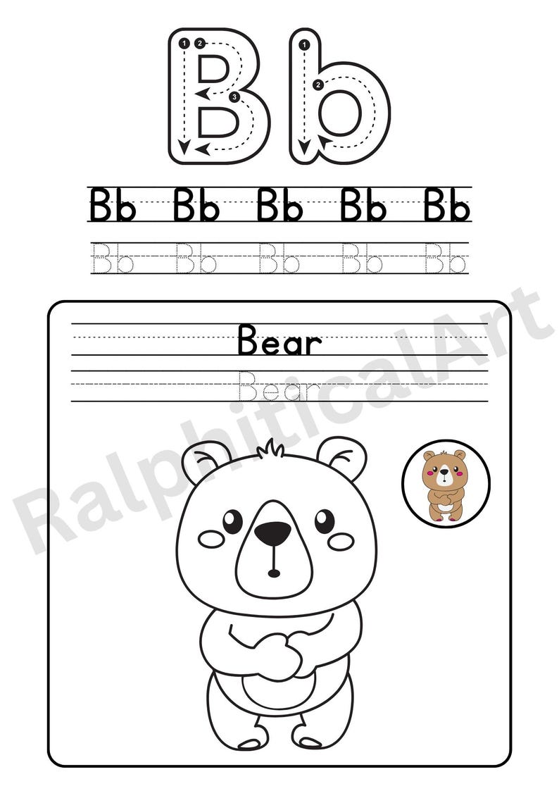 Alphabet Coloring & Tracing Booklet | Printable PDF N PPT | Digital ...