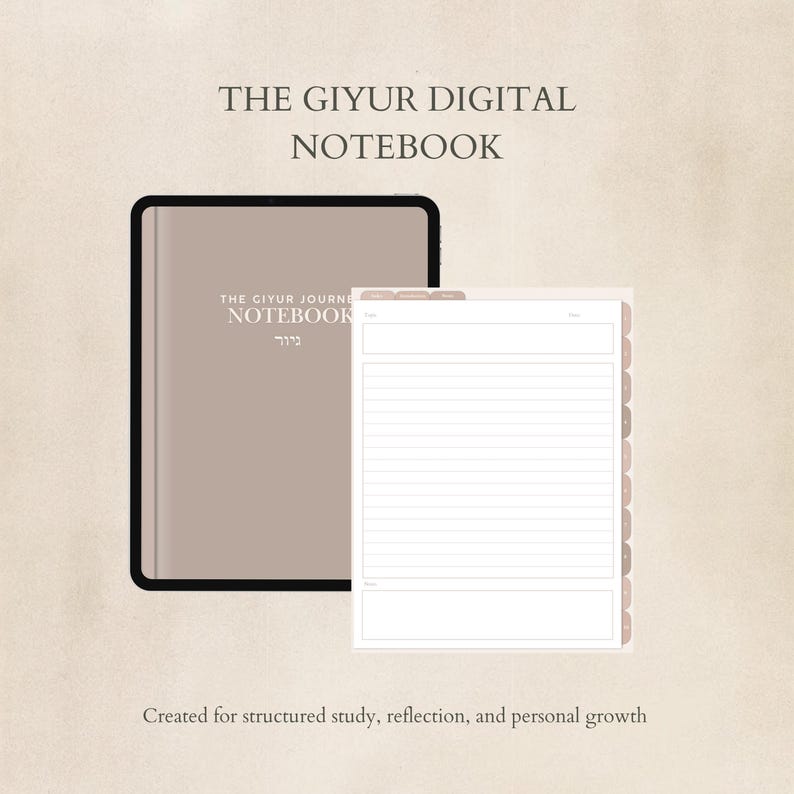 The Giyur Journey (digital) Notebook, Jewish Conversion Journal, Giyur ...