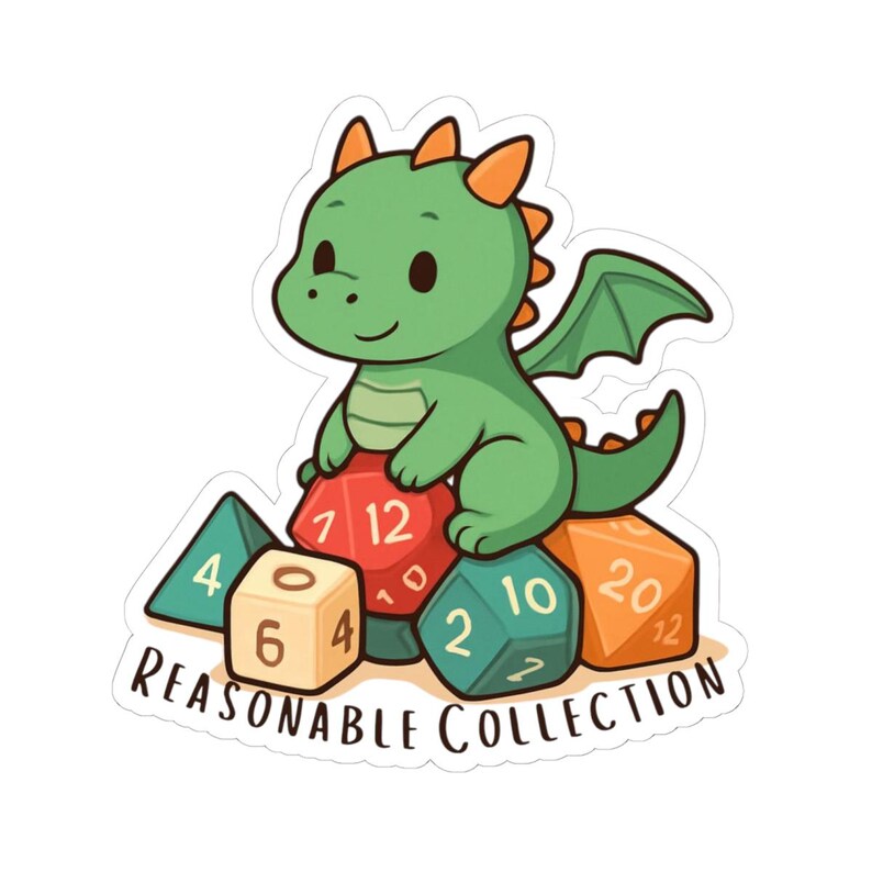 Baby Dragon Dice Sticker | RPG Gamer Vinyl Decal - Etsy