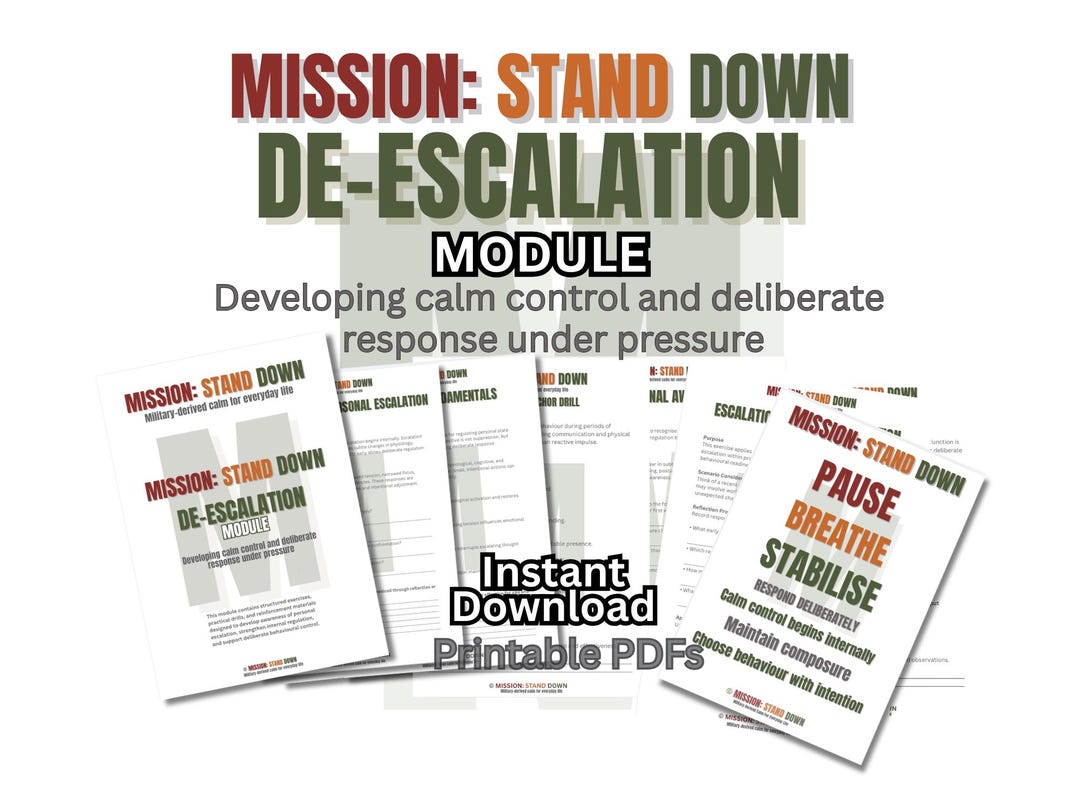 MISSION STAND DOWN — De-escalation Module | Emotional Regulation ...