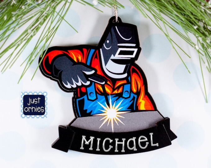 Welder Ornament // Pipeliner Ornament // Fabricator // Mig Welder ...