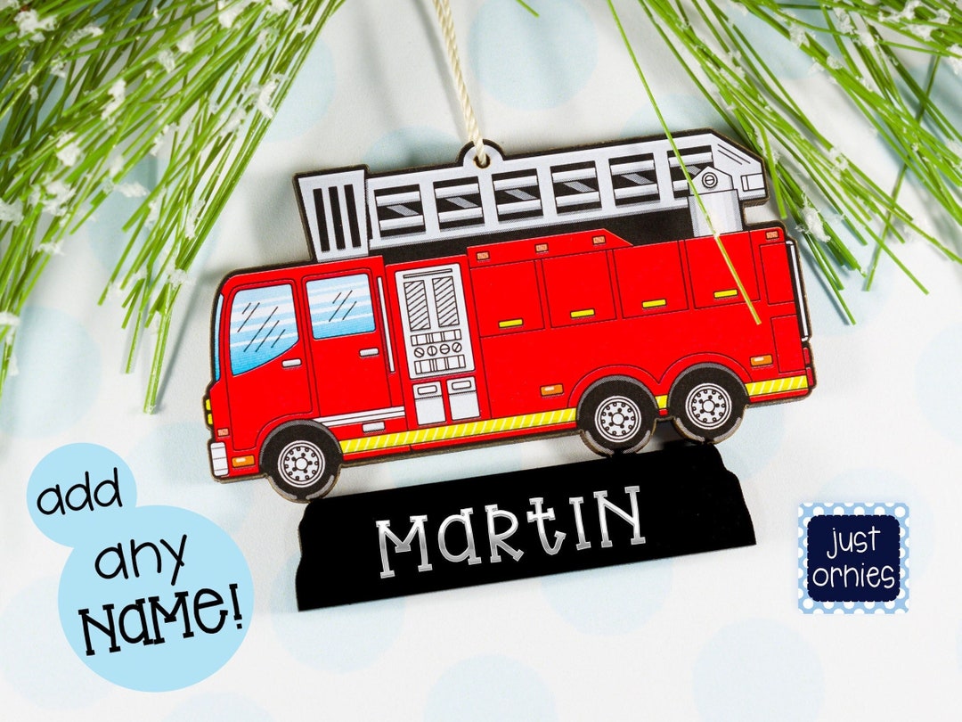 Fire Engine Ornament // Fireman // Fire Truck Ornament - Etsy