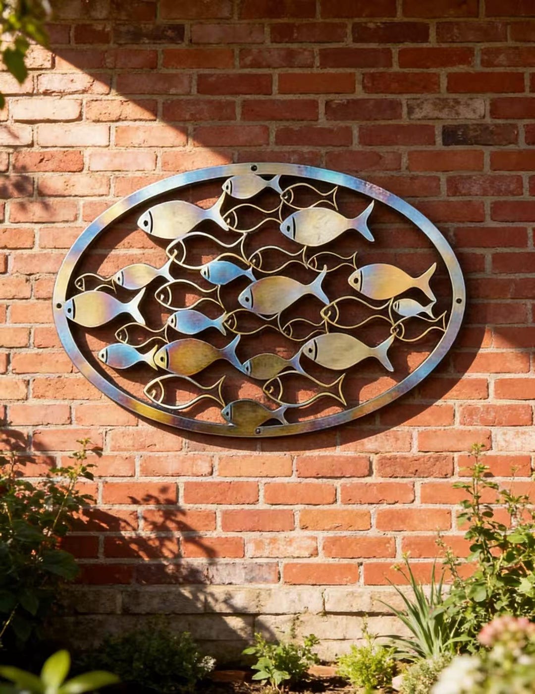 Burnt Metal Fish Wall Art, Colorful Home Decor - Etsy