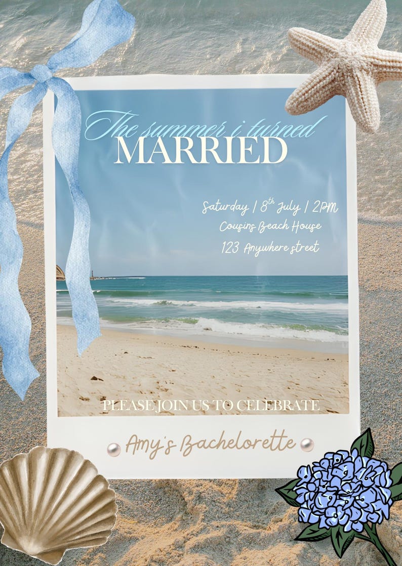 The Summer I Turned Married Invitation | Hen Party | Bachelorette ...