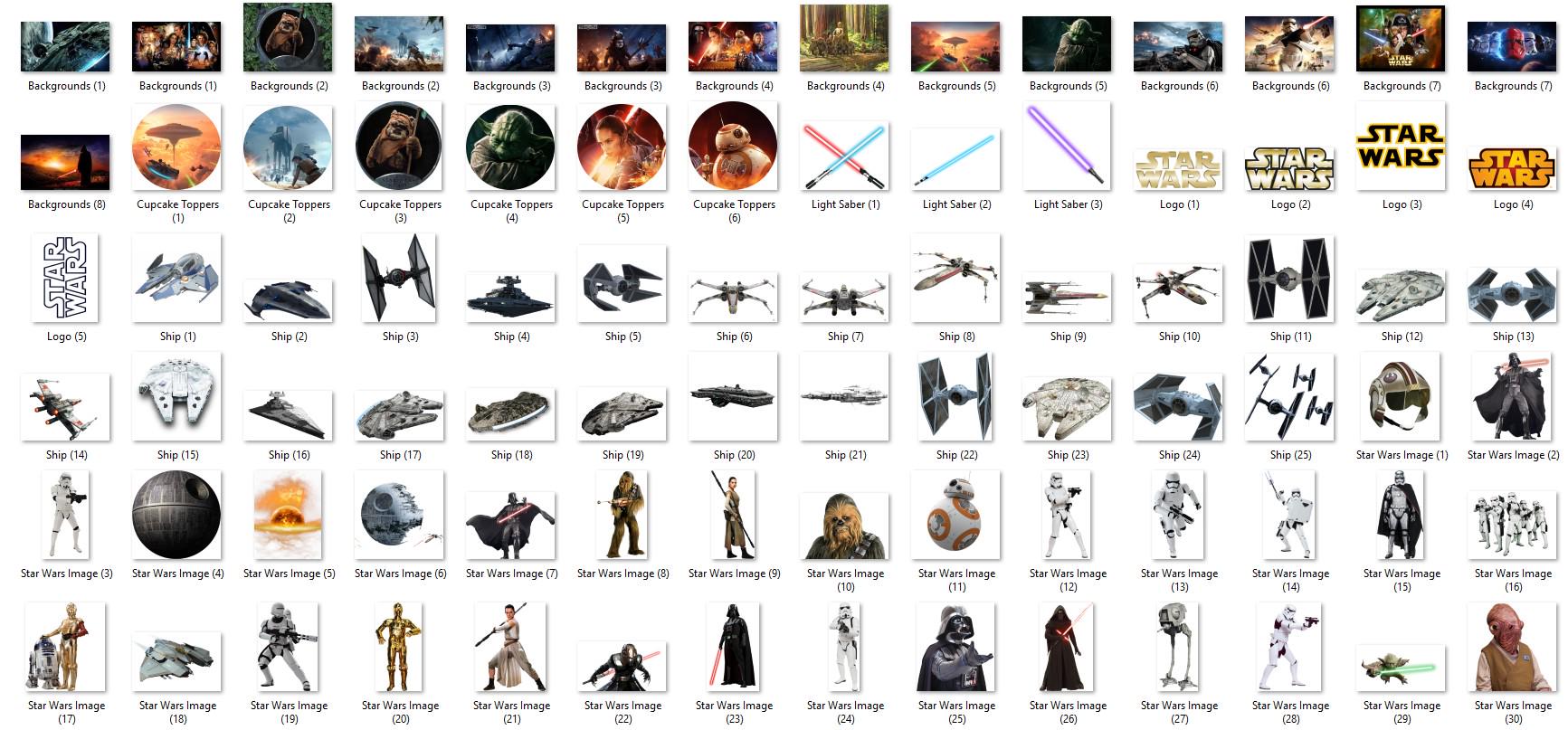 Star Wars PNG Clipart Bundle, Star Wars Png, Star Wars Bundle SVG Files ...