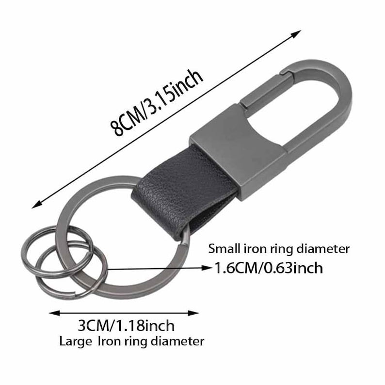 Personalized Leather and Metal Keychain – Customizable With Engraving ...