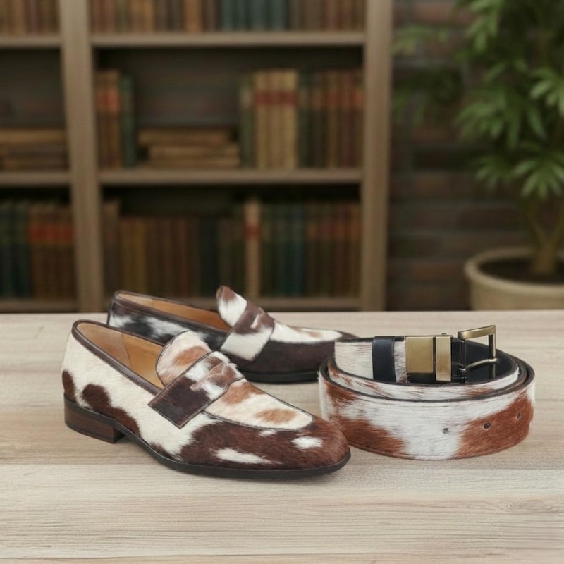 Cowhide Loafers - Etsy