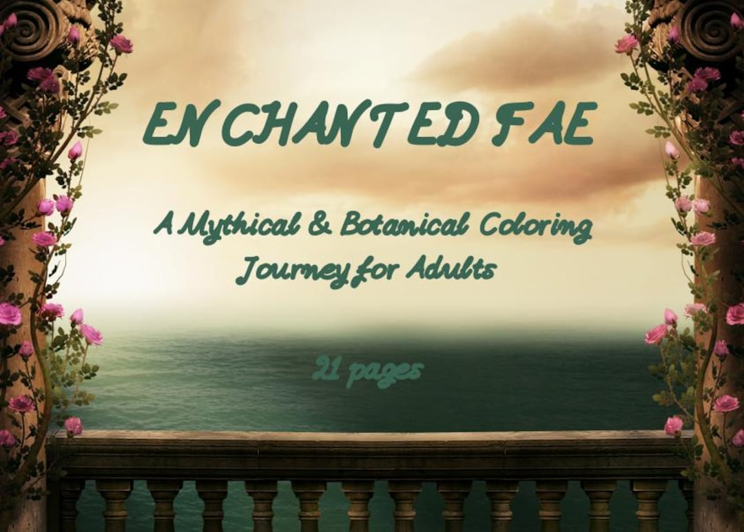 Enchanted Fae Coloring Book | Mythical Botanical Fairy Pages (digital ...