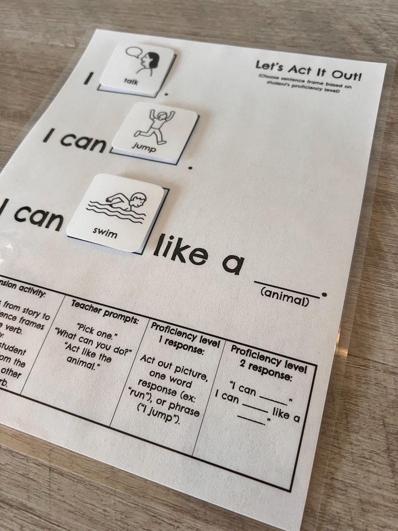 Farm Animal Actions Adapted Book: Verbs, EL, SPED, Speech (physical ...