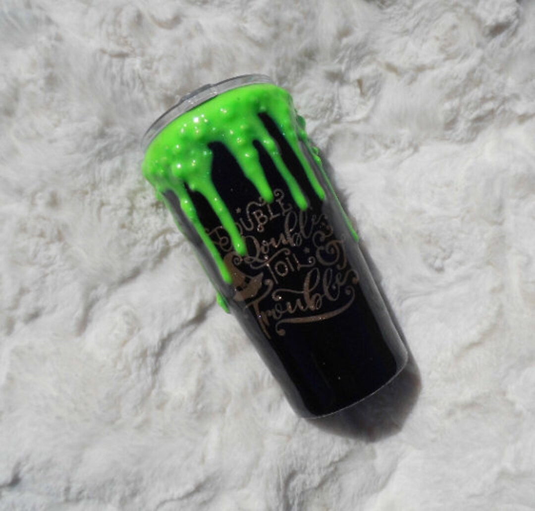 RTS Double Double Toile and Trouble Glitter Tumbler, Drip Glitter ...