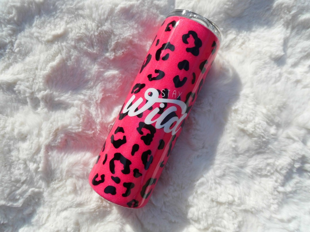 RTS Stay Wild Glitter Tumbler, Hot Pink Glitter Tumbler, VSCO Preppy ...