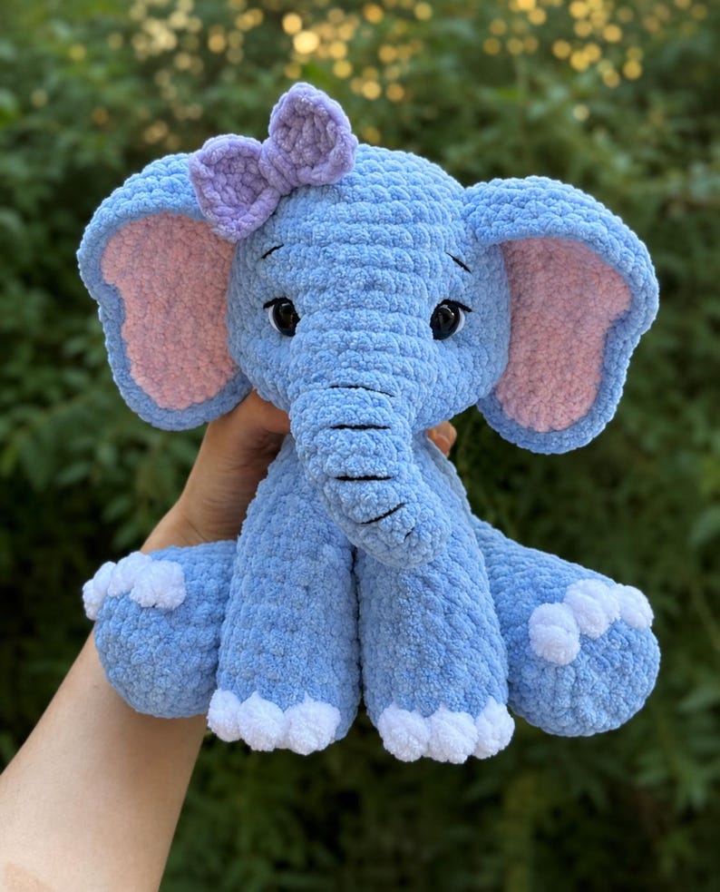 Elephant Crochet Pattern PDF | Amigurumi Plush Toy Tutorial (digital ...