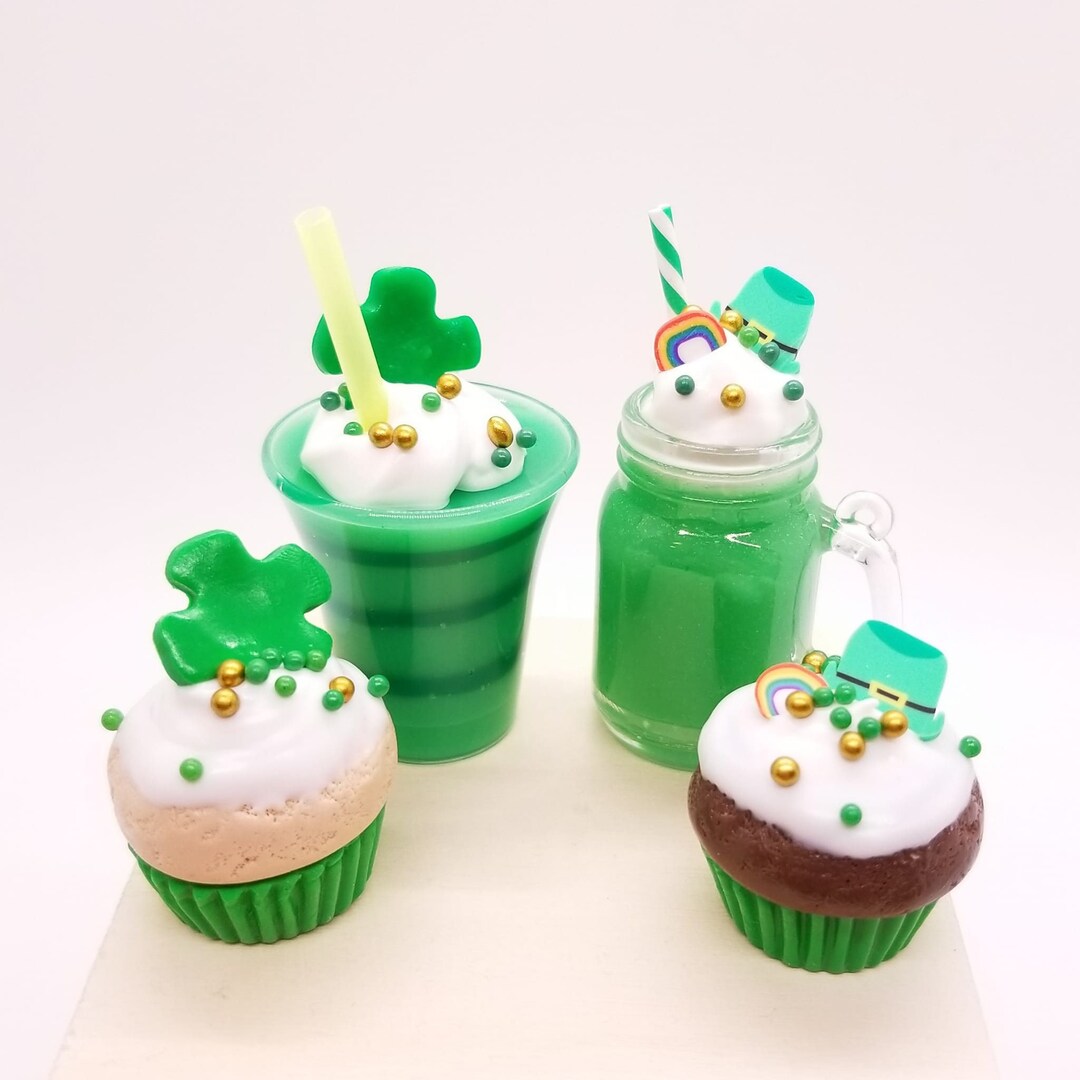 1:3 Scale Miniature St. Patrick's Day Smoothie Drinks And/or Cupcakes ...