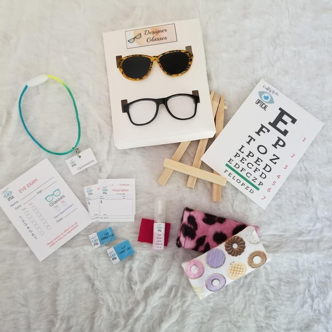 1:3 Scale Optometrist Eye Doctor Set for 18 Inch Doll or Photo Prop ...